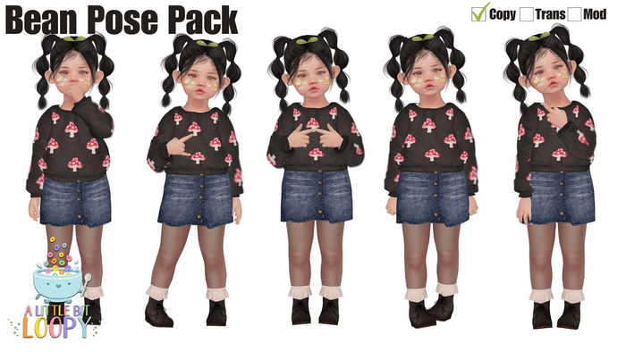 Second Life Marketplace - A Little Bit Loopy ~ Bean Pose Pack